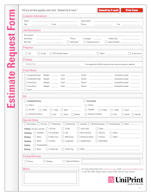 Fillable Online uniprint osu Customer Information Job Description ...