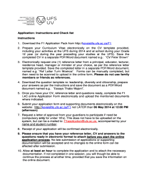 Fillable Online Download the F1 Application Pack from http://kovsielife ...