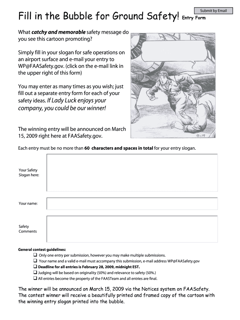 Fillable Online faasafety Fill in the Bubble for Ground Safety! Entry Form - FAASafety.gov Fax ...