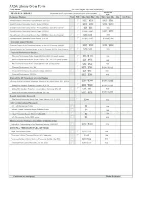 Fillable Online arda OrderFormTemplate 1.22.2013 - American Resort ...
