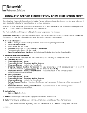 Fillable Online Automatic Deposit Authorization form Fax Email Print ...