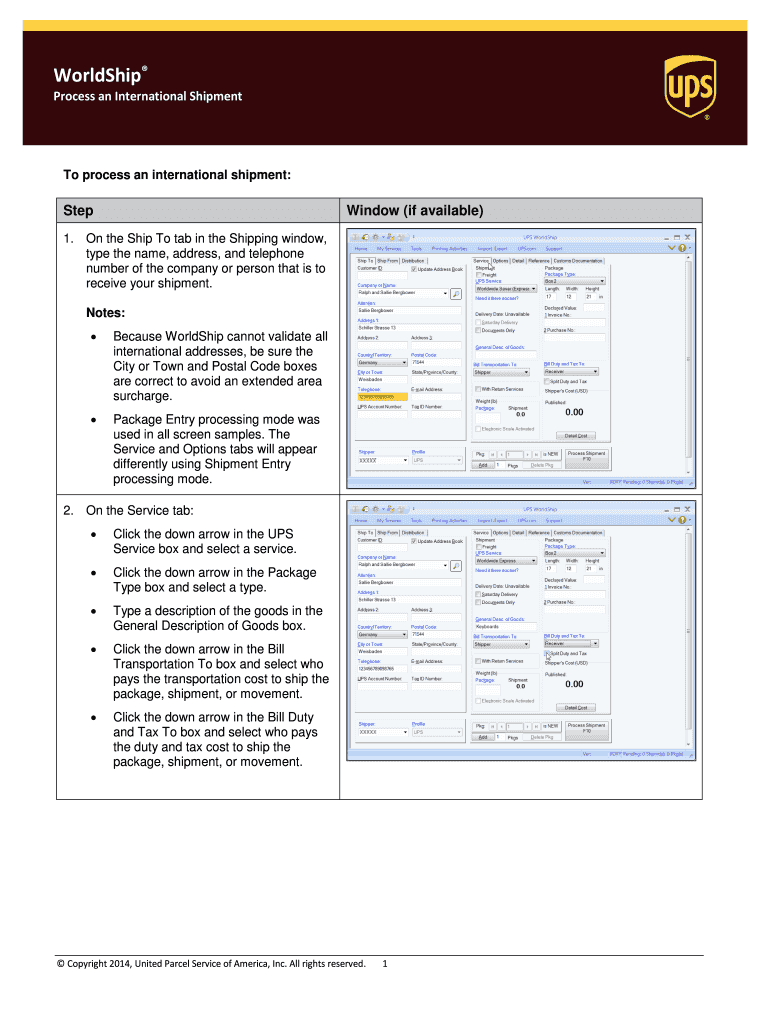 Fillable Online ups The End of Day process transmits your shipment ...