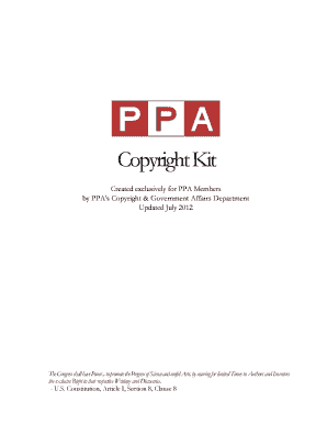Fillable Online PPA Copyright Kit - Professional Photographers of America Fax Email Print ...