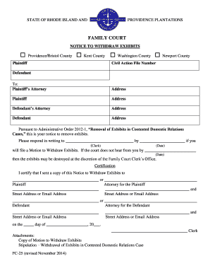Fillable Online courts ri FAMILY COURT - Rhode Island - courts ri Fax ...