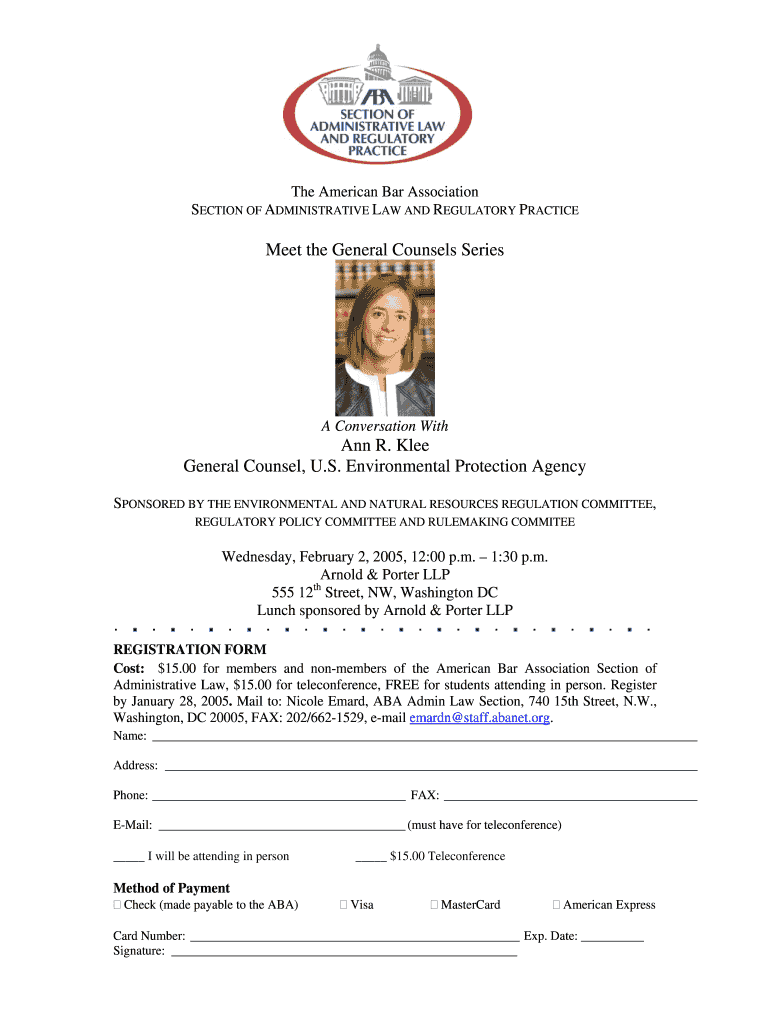 Fillable Online apps americanbar Meet the General Counsels Series ...