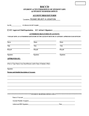 Fillable Online New Account Request Form - SAC Fax Email Print - pdfFiller