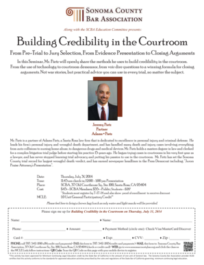 Fillable Online sonomacountybar Building Credibility in the Courtroom ...