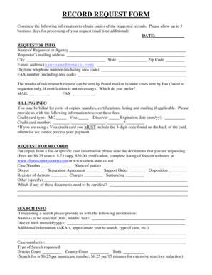 Fillable Online courts state co RECORD REQUEST FORM - Colorado Judicial ...