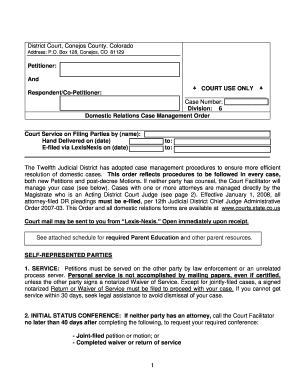 Fillable Online courts state co And COURT USE ONLY - Colorado Judicial ...