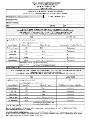 Fillable Online Bureau of Medical Facilities Licensing Fax Email Print ...