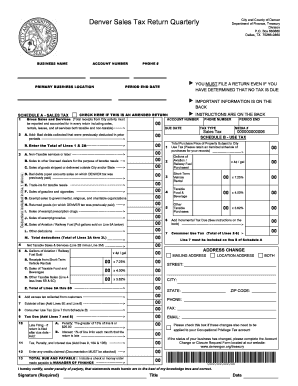 Denver Sales Tax Return Quarterly - City And County Of Denver ...