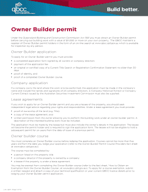 Fillable Online Owner Builder permit Fax Email Print - pdfFiller