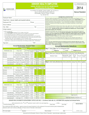 Fillable Online denvergov DENVER HEALTH EMPLOYEE - denvergov Fax Email ...