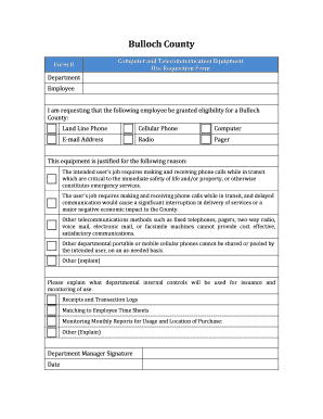 Fillable Online staff bullochcounty Computer and Telecommunication ...