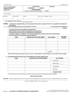 Fillable Online macombcountymi STATE OF MICHIGAN PETITION TO FILE NO ...