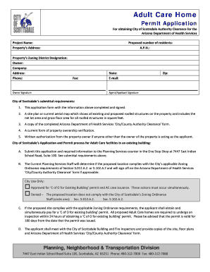 Fillable Online scottsdaleaz Permit Application - Scottsdale, Arizona ...
