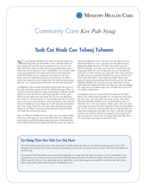 Fillable Online ministryhealth Hmong - Ministry Health Care ...
