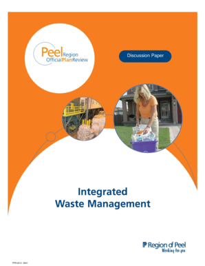 Fillable Online peelregion Integrated Waste Management Discussion Paper ...