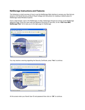 Fillable Online NetStorage Instructions and Features - Mount Royal ...