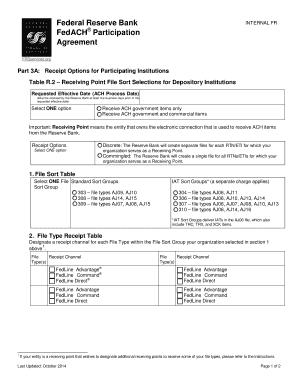 Fillable Online frbservices FedACH Participation Fax Email Print ...