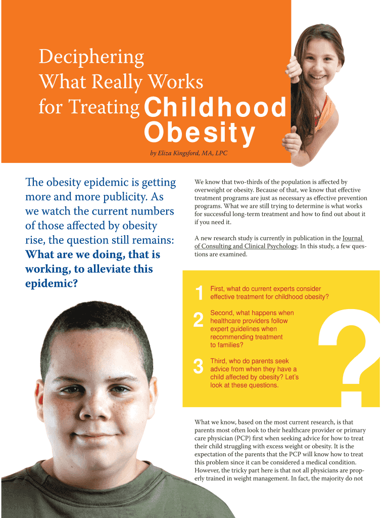 Fillable Online obesityaction Childhood obesity treatments.indd ...