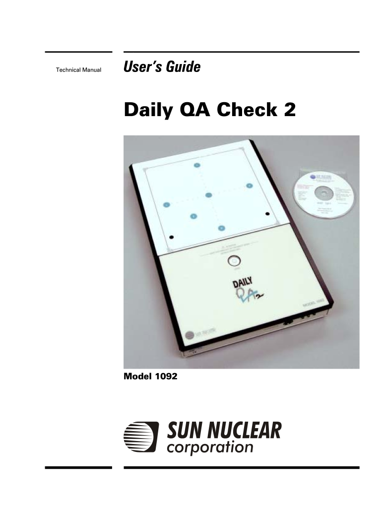 Daily QA Check 2 - Sun Nuclear: Fill out & sign online | DocHub