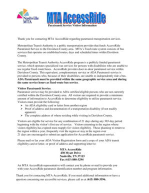 Fillable Online nashvillemta ADA Registration Form - Nashville MTA ...