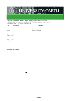 Fillable Online Proteomics Core Laboratory Sample Submission Form Fax Email Print - pdfFiller