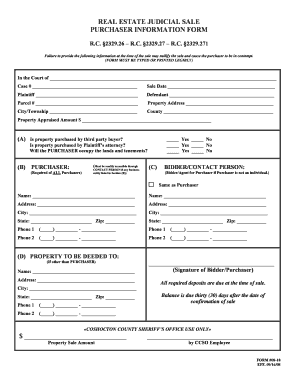 Fillable Online coshoctoncounty Purchaser Information Form.pdf ...
