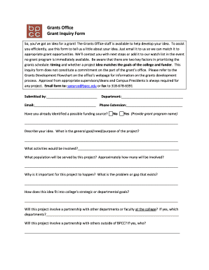 Fillable Online bpcc Grant Concept Submission Form Fax Email Print - pdfFiller