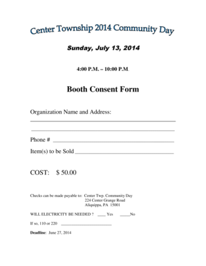 Fillable Online Booth Consent Form.docx Fax Email Print - pdfFiller