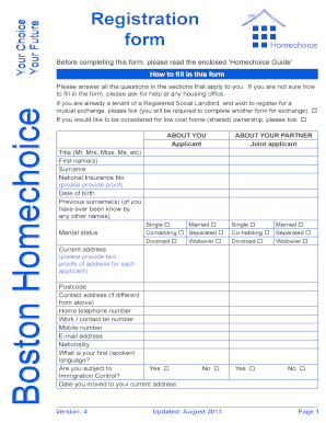 Fillable Online bostonhomechoice co Registration form - Boston ...
