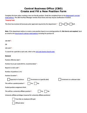 Fillable Online utexas Central Business Office (CBO) Create and Fill a ...