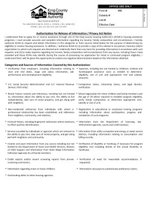 For Release Form - King County Housing Authority - Kcha - Fill and Sign ...
