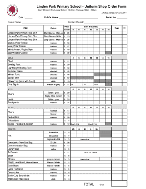 Fillable Online lindenpkr7 sa edu Linden Park Primary School - Uniform ...