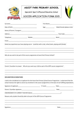 Fillable Online ascotpkps sa edu Application Form 2015 - Ascot Park ...