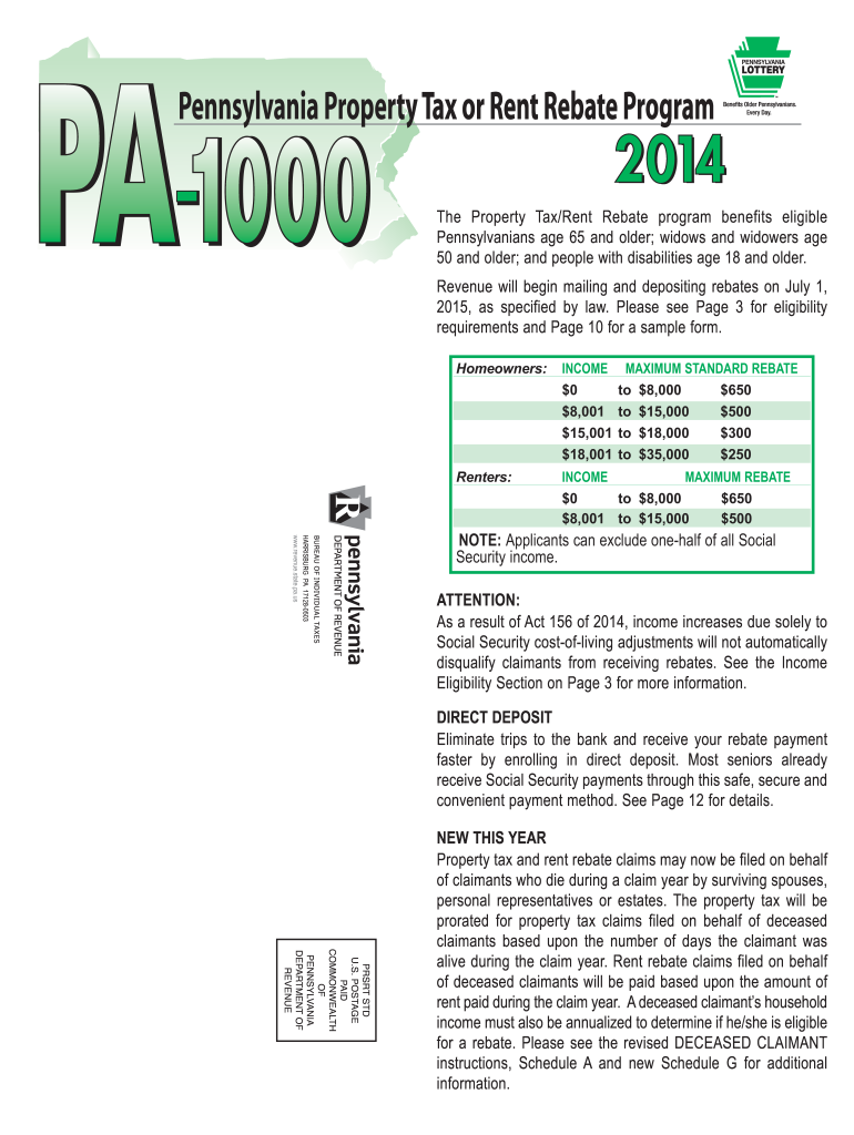 2023 Rent Rebate Form Printable Forms Free Online