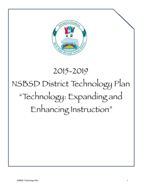 Fillable Online NSBSD District Technology Plan Fax Email Print - pdfFiller
