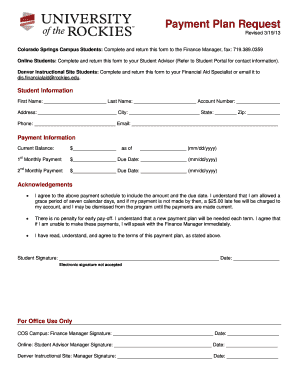 Fillable Online Payment Plan Request Fax Email Print - pdfFiller