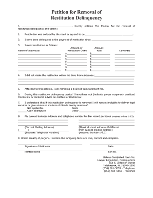 Fillable Online floridabar Petition for Removal of - floridabar Fax ...