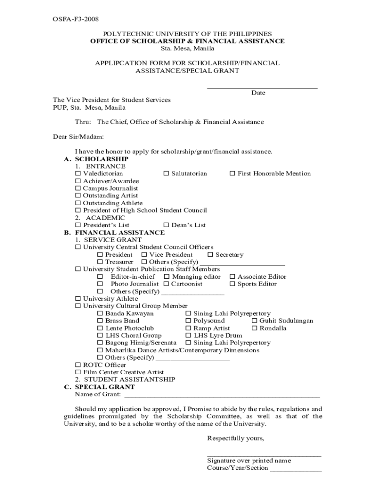 Fillable Online PUP: Application For Dean's and President"s Lister ...