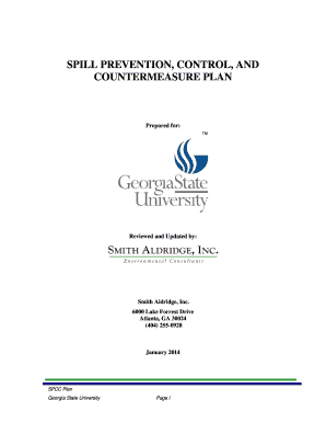 Fillable Online ursa research gsu Spill prevention, control, and ...