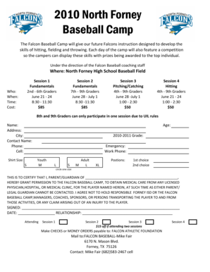 Fillable Online webapps forneyisd To download the NFHS Baseball Camp ...