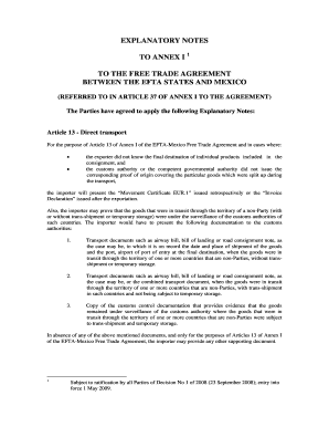 Fillable Online efta Explanatory Notes - EFTA - efta Fax Email Print ...