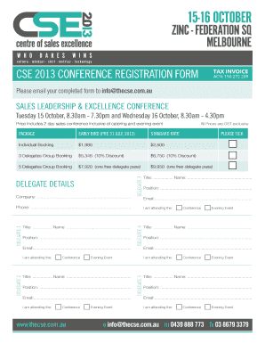 Fillable Online CSE2013-Rego-Form-Generic-Intera... Fax Email Print ...