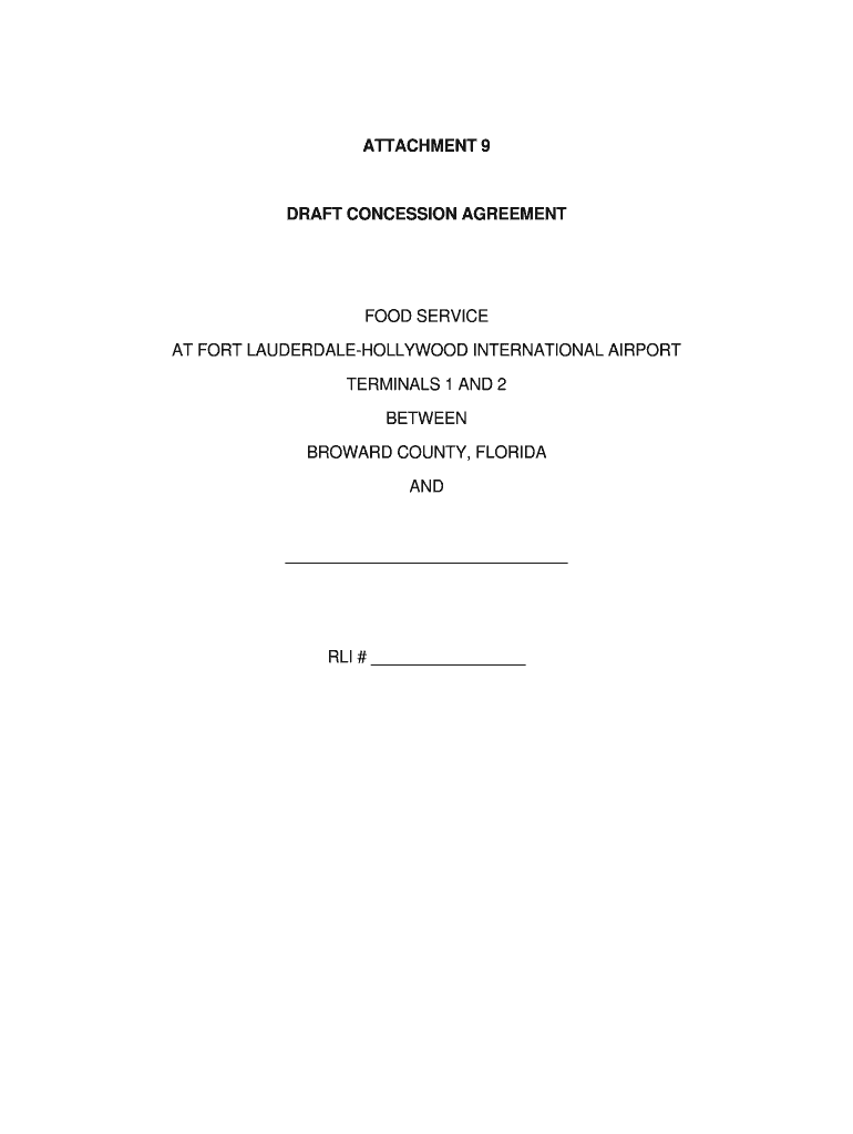 Fillable Online aci-na FLL - bFoodb Service Concession - Airports ...