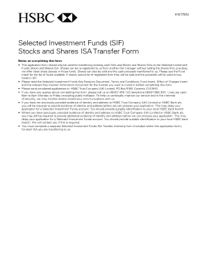 Fillable Online Stocks and Shares ISA Transfer Form Fax Email Print ...
