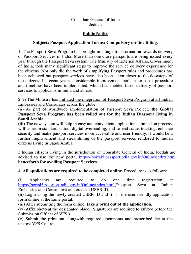 Fillable Online cgijeddah mkcl Passport Application Forms - Consulate ...