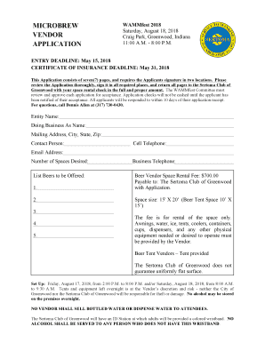 Fillable Online Craig Park, Greenwood, Indiana Fax Email Print - pdfFiller