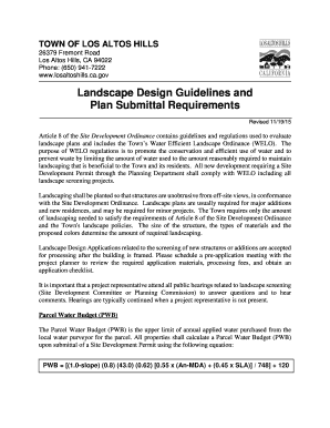 Fillable Online Landscape Design Guidelines and Requlations Fax Email Print - pdfFiller